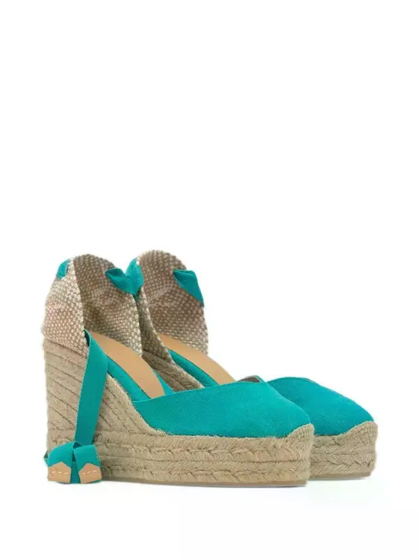 CastaÑer Chiara Canvas Heeled Spadrilles - Blue