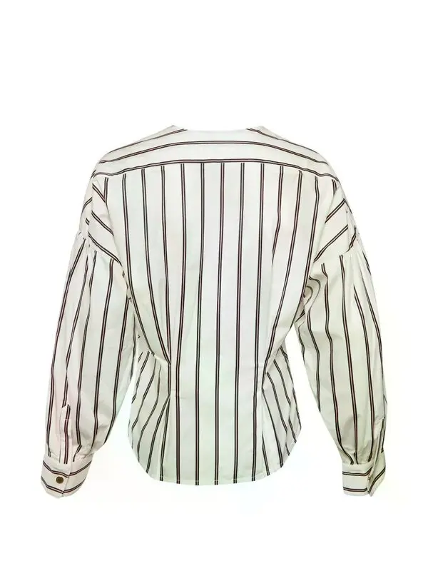 Sandro Striped V-neck Shirt
