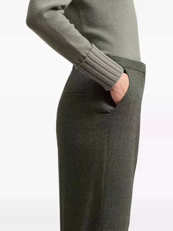 Kiton Pressed-crease Flared Trousers