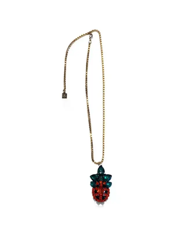 Stella Jean Crystal-embellished Pineapple Necklace