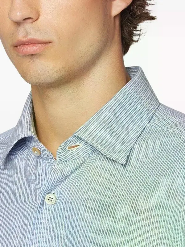 Kiton Striped Cotton Shirt
