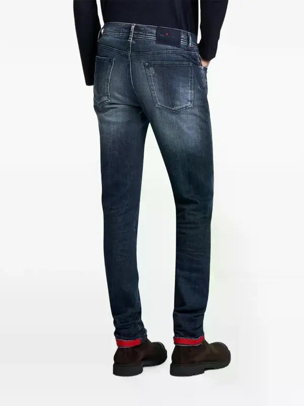 Kiton Slim-fit Whiskered Jeans