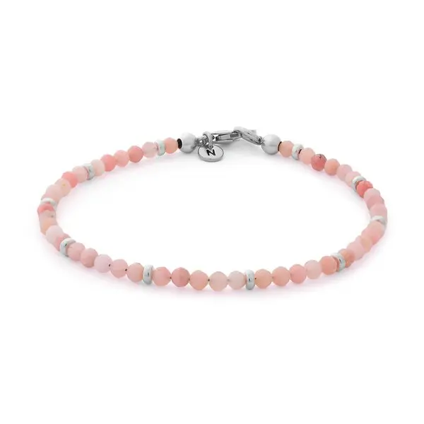 NELLOU JEWELLERY Pink Opal Orbit Bracelet October Sterling