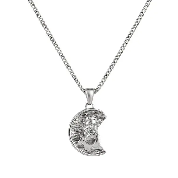 OUTRAGE LONDON Irregular Zeus Necklace Pendant - Silver
