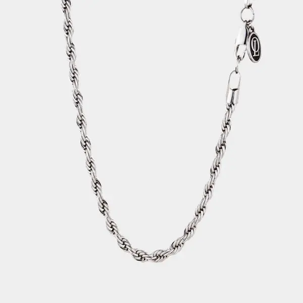 OUTRAGE LONDON Thick Rope Chain Necklace - Silver