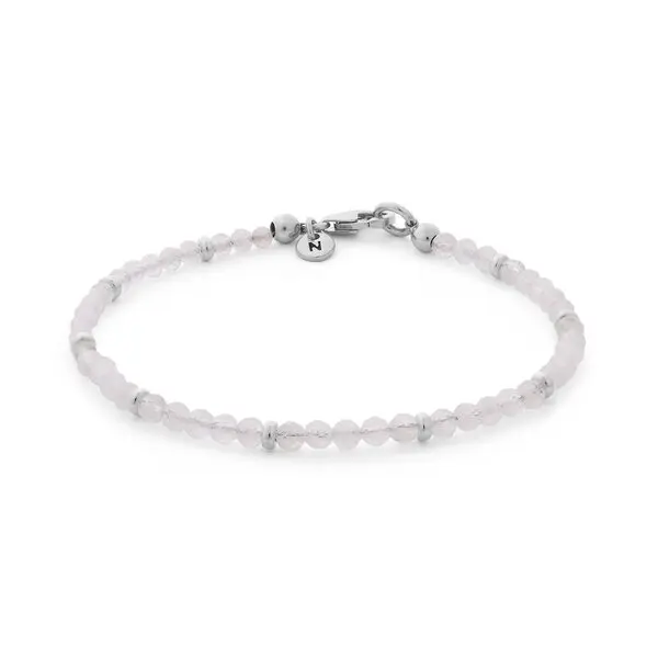 NELLOU JEWELLERY Rainbow Moonstone Orbit Bracelet June Sterling - Silver