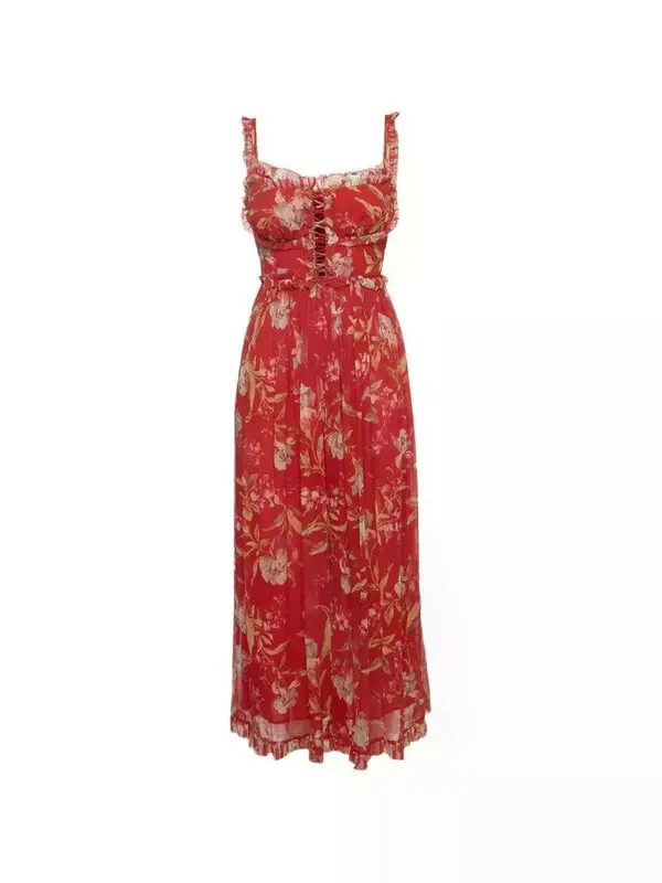 Zimmermann Corsair Iris Lace-up Jumpsuit