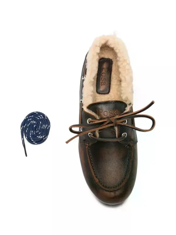 POSA Shearling Leather Loafers