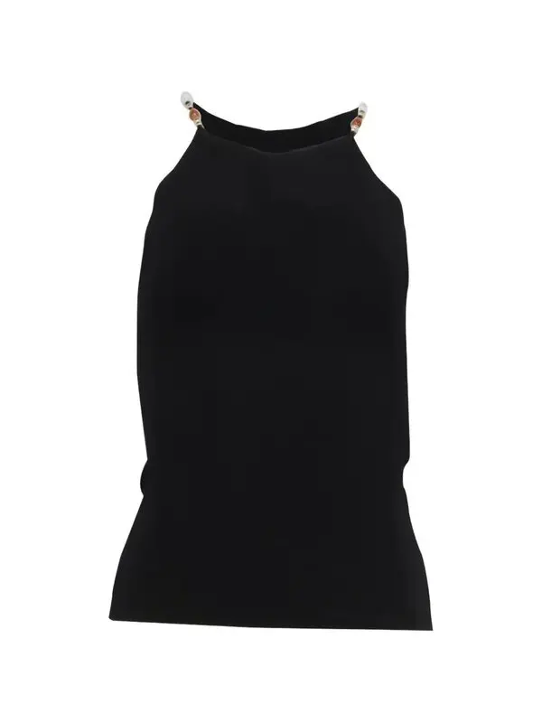 Maje Beaded Strap Tank Top - Black