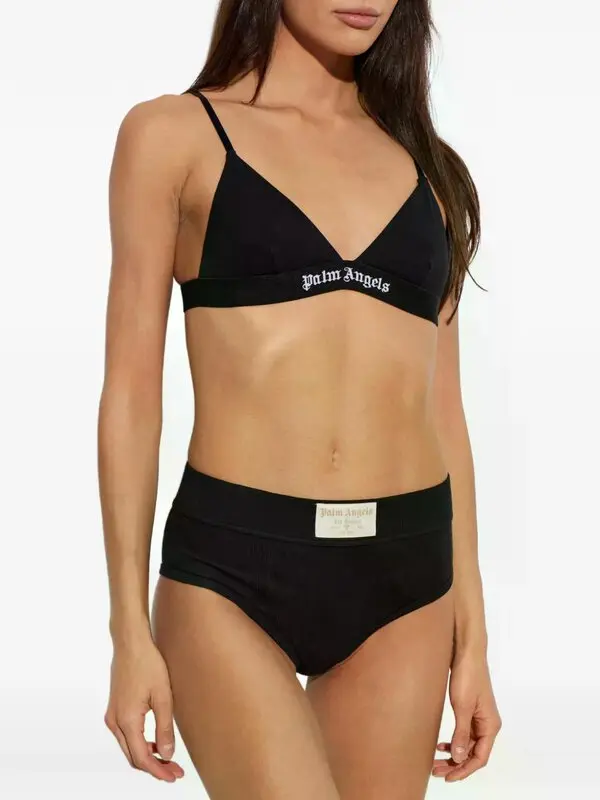 Palm Angels Logo-print Triangle Bra