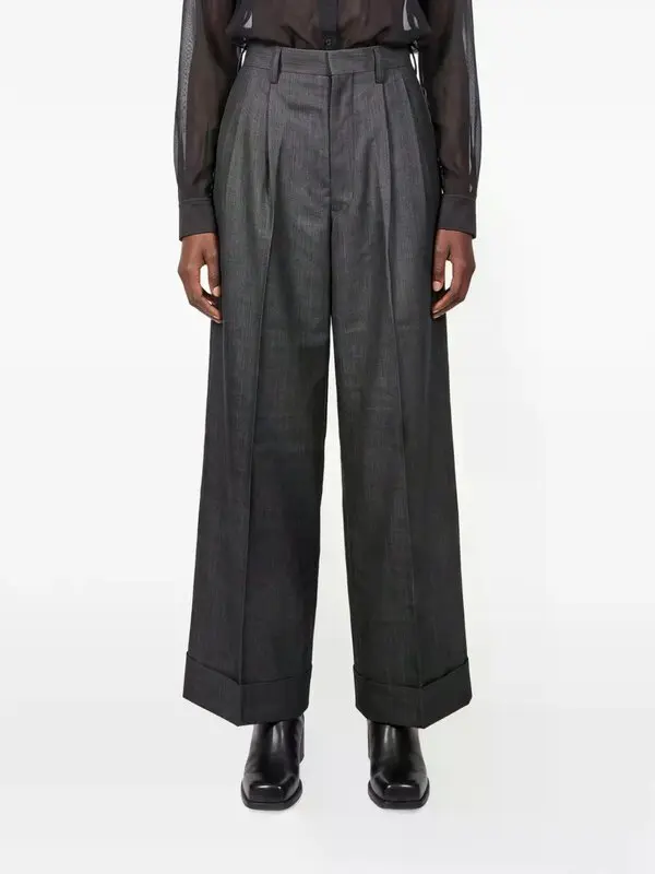 Junya Watanabe Pleated Turn-up Trousers