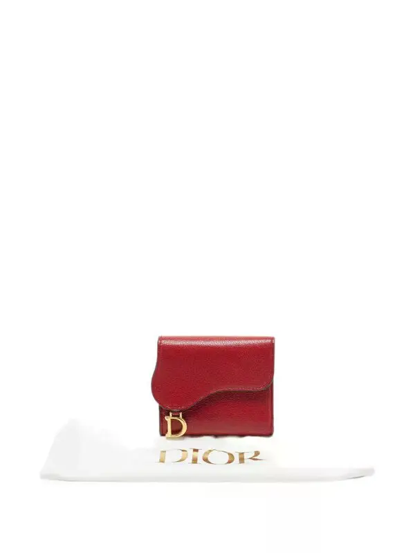Dior 2023 Saddle Leather Trifold Wallet