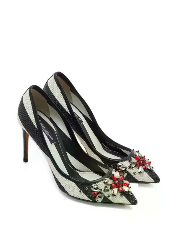 Dolce & Gabbana Jewel-brooch Pointed-toe Pumps