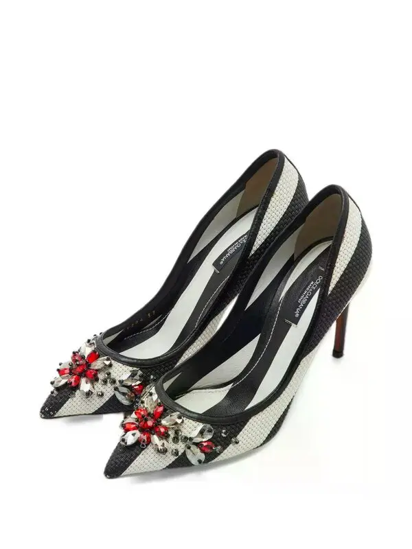 Dolce & Gabbana Jewel-brooch Pointed-toe Pumps