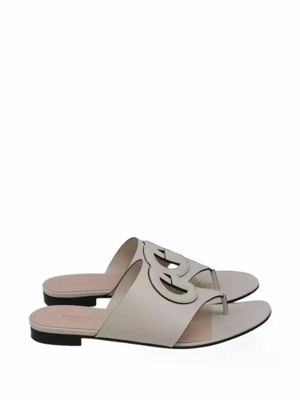 Gucci Interlocking G Cut-out Thong Sandals