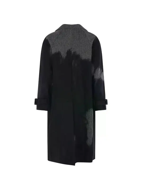 Yohji Yamamoto Herringbone-pattern Double-breasted Coat