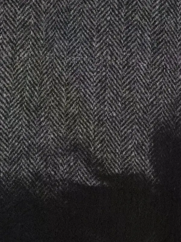 Yohji Yamamoto Herringbone-pattern Double-breasted Coat