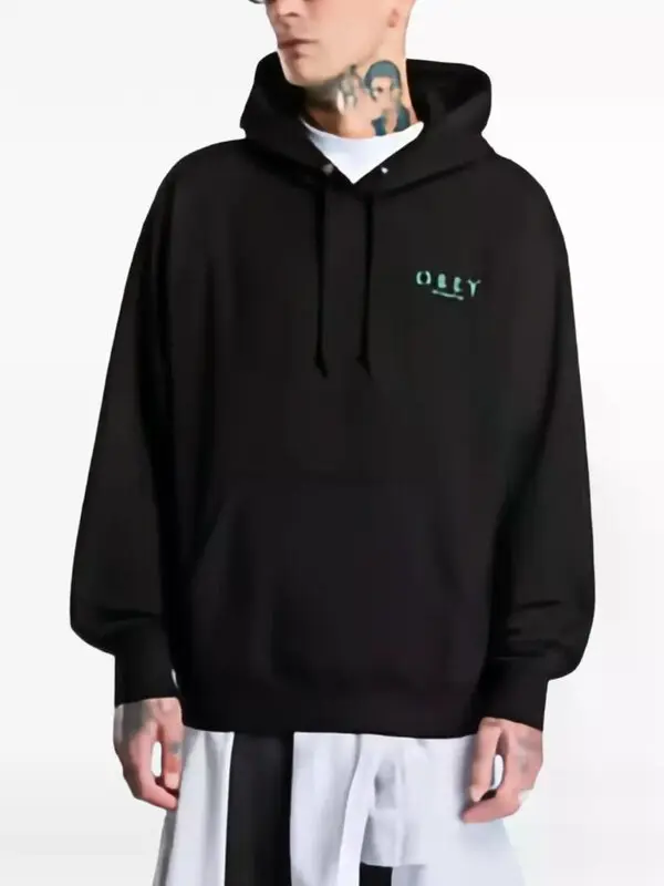 Obey Graphic-print Hoodie - Black