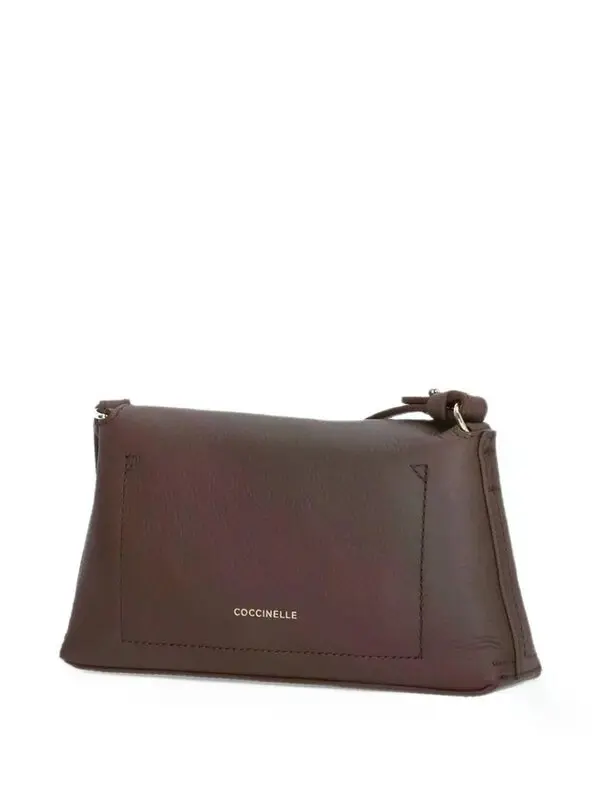 COCCINELLE Grained Leather Logo-plaque Shoulder Bag