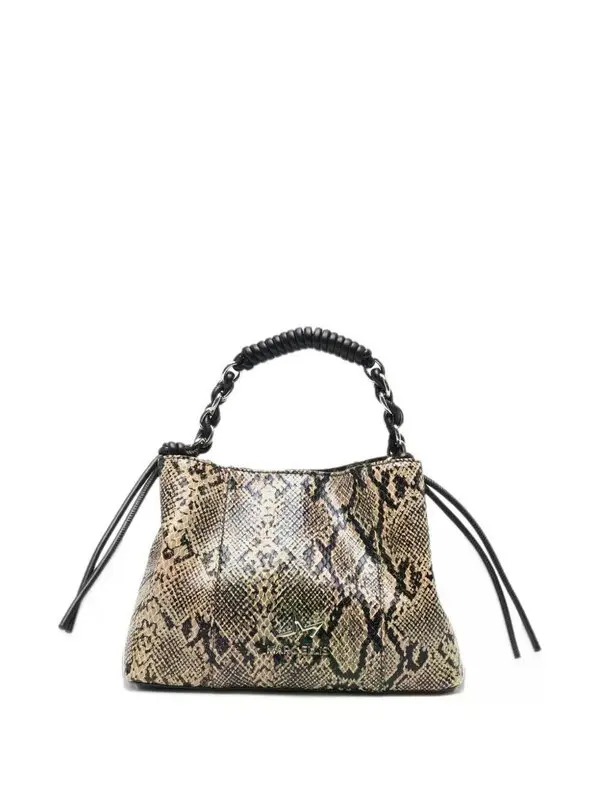 MARC ELLIS Myranda Snake-effect Braided-handle Tote Bag