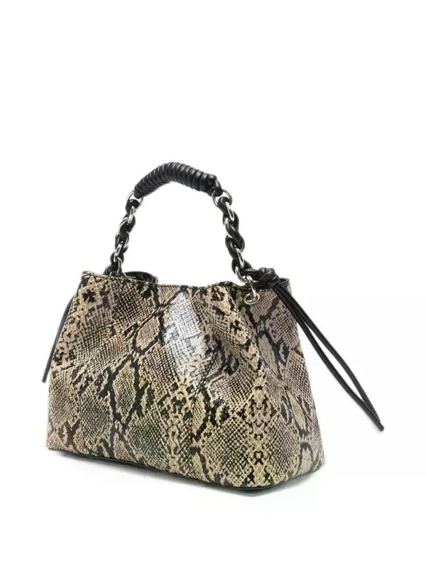 MARC ELLIS Myranda Snake-effect Braided-handle Tote Bag