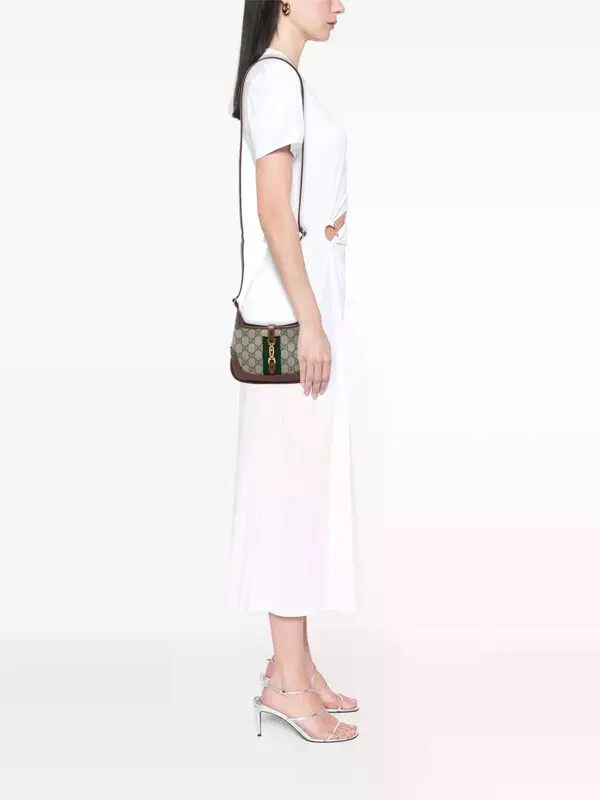 Gucci 2016-2026 Mini Gg Supreme Web Jackie 1961 Crossbody Bag - Neutrals