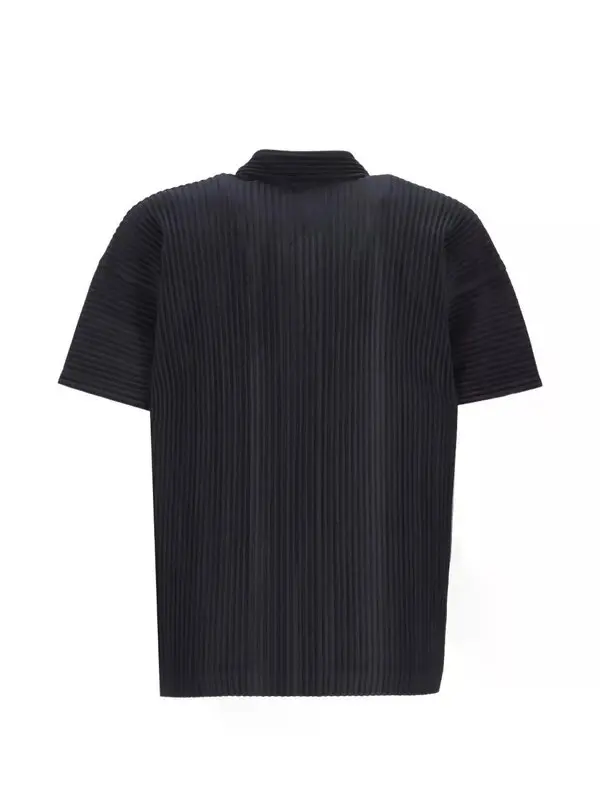 Issey Miyake Pleated V-neck T-shirt