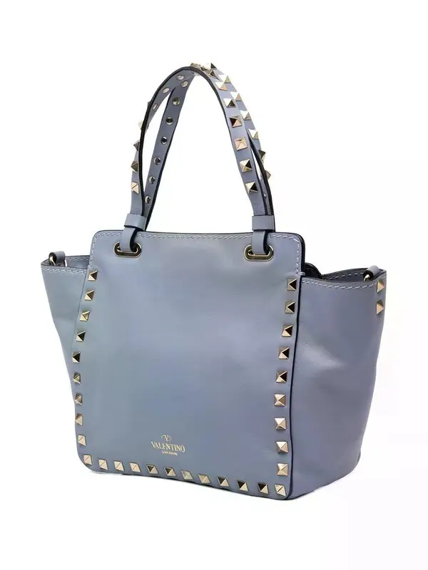 Valentino Garavani 2018-2026 Mini Leather Rockstud Trapeze Satchel