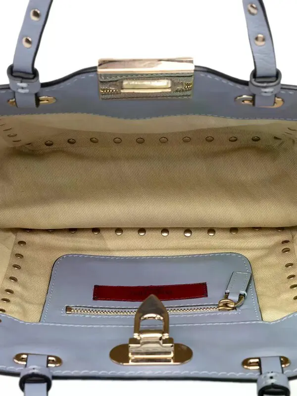 Valentino Garavani 2018-2026 Mini Leather Rockstud Trapeze Satchel