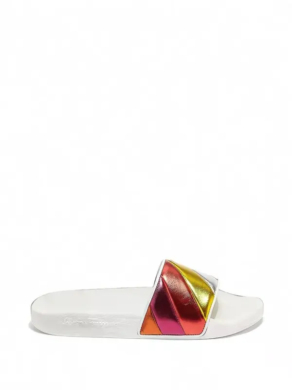 FERRAGAMO Leather Slides - Red
