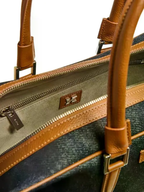 Kiton Kiss Me Logo-patch Tote Bag