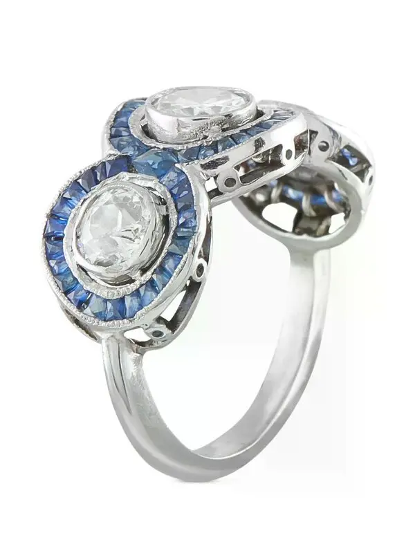 LB EXCLUSIVE Diamond And Sapphire Ring - Silver