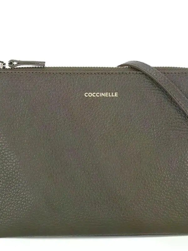 COCCINELLE Grained-leather Clutch Bag
