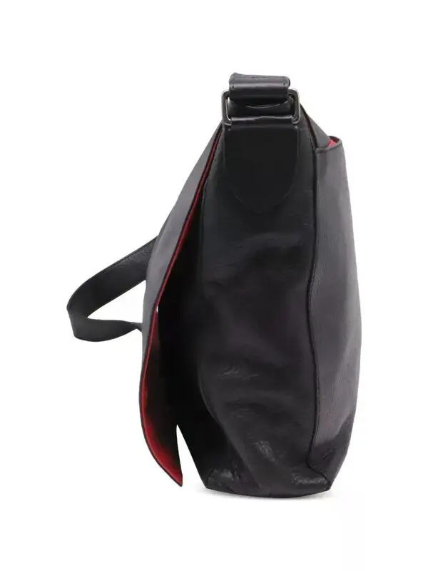Ralph Lauren 2010s Leather Messenger Bag - Black