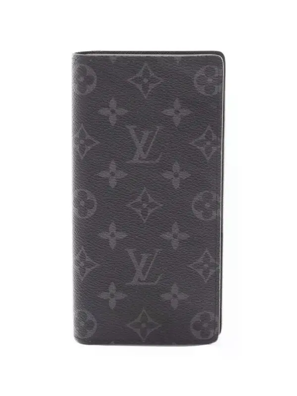 LOUIS VUITTON 2021s Eclipse Brazza Monogram Wallet - Black