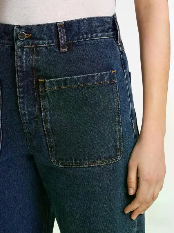 Kiton Logo-embroidered Patch-pocket Jeans