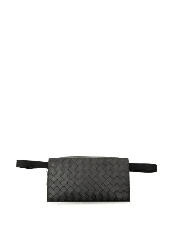 Bottega Veneta 2012-2026 Intrecciato Trimmed Nappa Belt Bag - Black