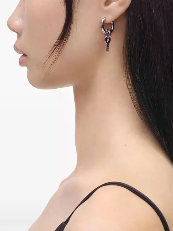 Marc Jacobs Friendship Padlock Hoop Earrings