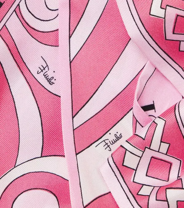 Emilio Pucci Marmo And Trapezio Silk Twill Scarf