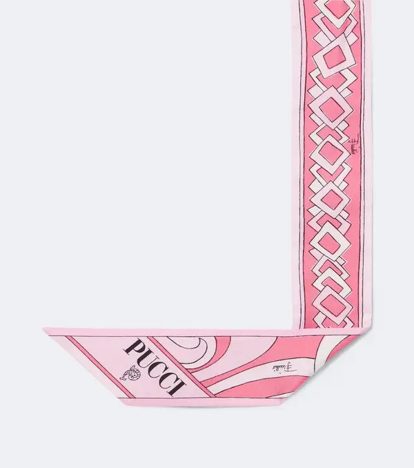 Emilio Pucci Marmo And Trapezio Silk Twill Scarf