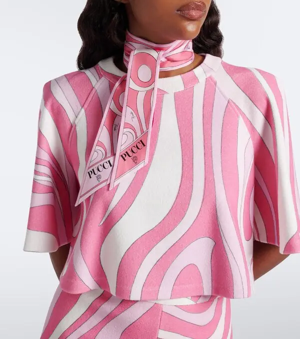 Emilio Pucci Marmo And Trapezio Silk Twill Scarf