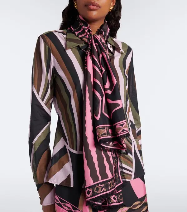 Emilio Pucci Printed Silk Twill Scarf