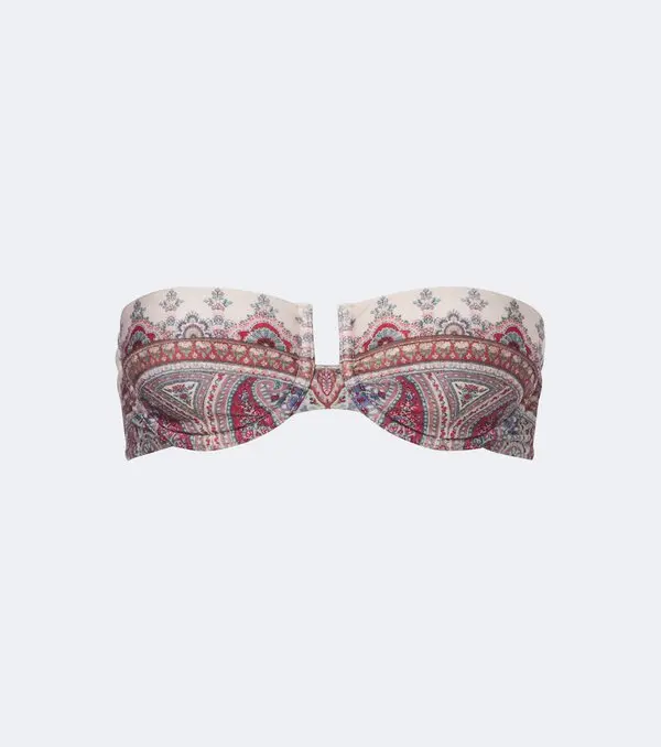 Zimmermann Fairlight Paisley Bikini Top - Multicoloured