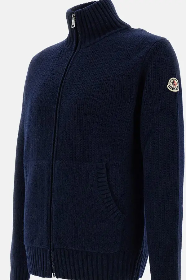 Moncler Cardigan With Wool And Cashmere Blend
