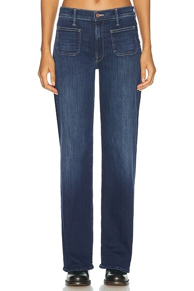 MOTHER The Patch Pocket Mid Rise Maven Sneak Jeans
