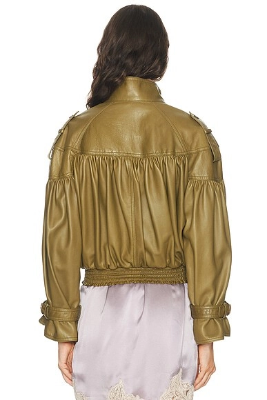 Chloé Leather Bomber Jacket