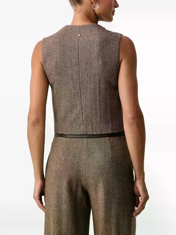 Armani Exchange Herringbone Double-breasted Waistcoat