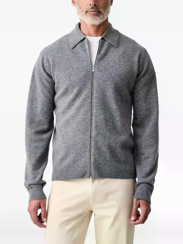 Lindbergh Zip-up Collared Cardigan