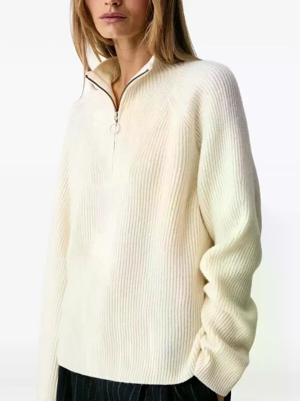 Marc O'polo Ribbed-knit Zip-up Sweater