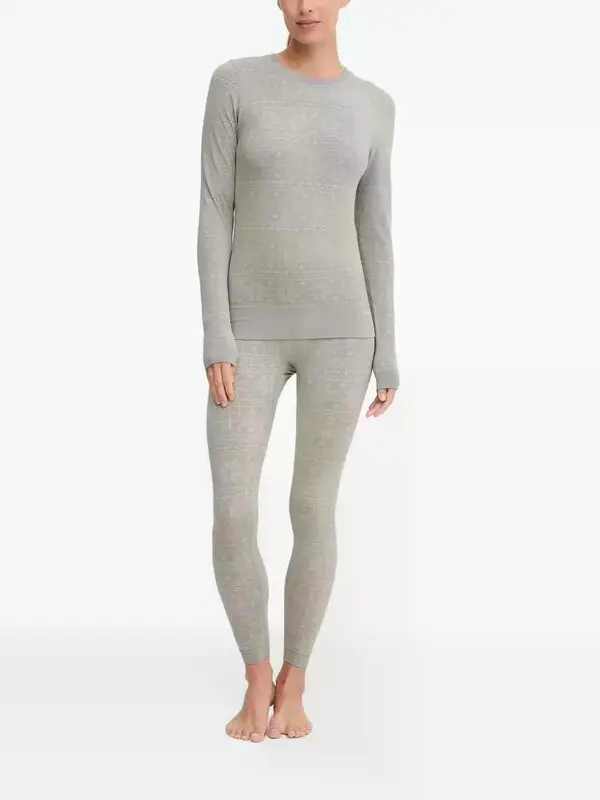 VIKING Fair Isle-patterned Ski T-shirt And Leggings Set